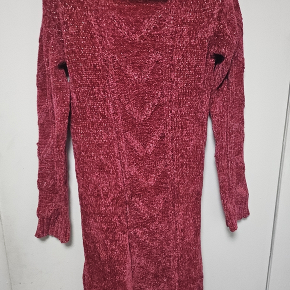 btween | Dresses | Btween Textured Red Long Sleeve Dress | Poshmark
